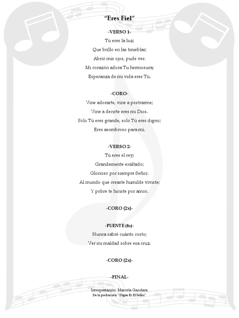 Marcela Gandara - Vine a Adorarte Lyrics | Entretenimiento (general ...