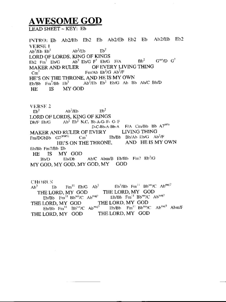 Awesome God Charts PDF | PDF
