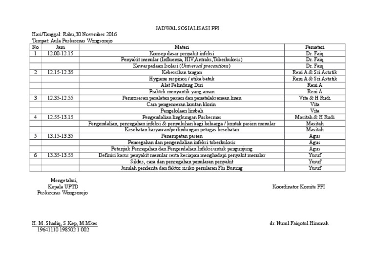 JADWAL PPI | PDF