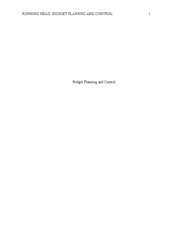 Budget Planning and Control | PDF | Cost Of Goods Sold | Bakery