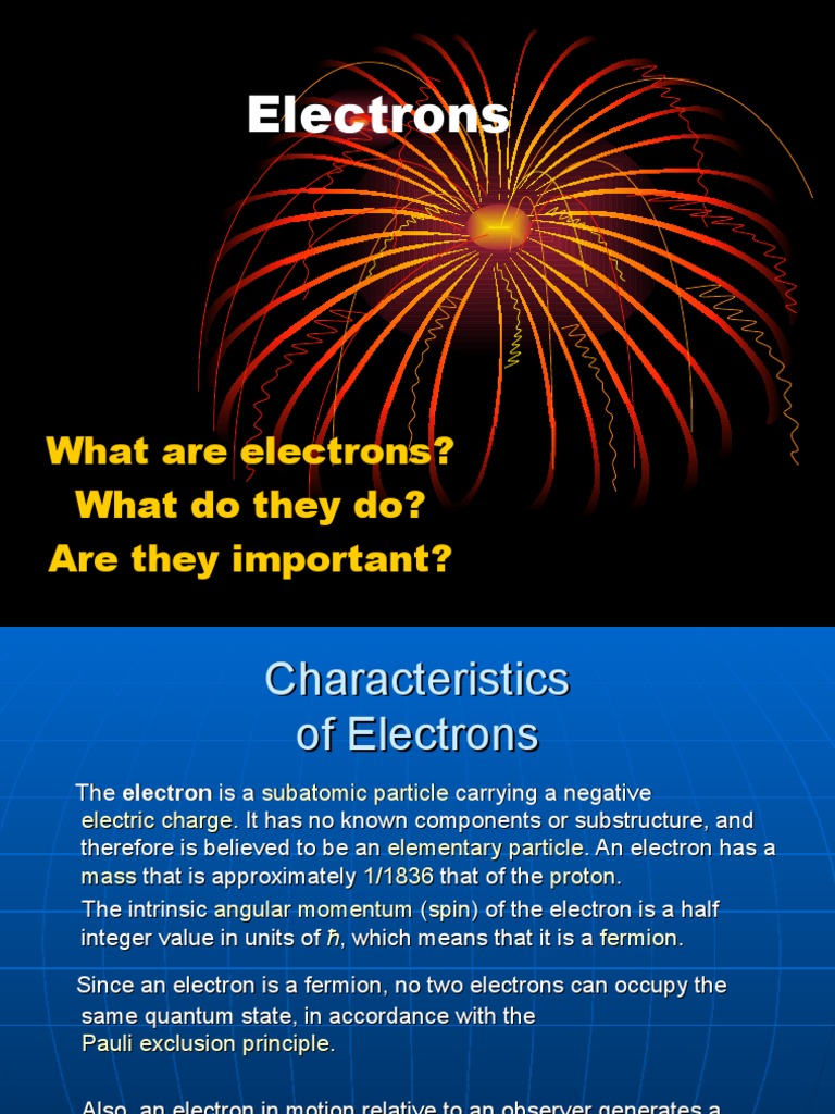 Understanding Electrons: Key Characteristics | PDF
