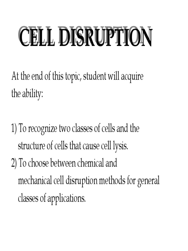 3.cell Disruption | PDF | Cell Wall | Cell (Biology)