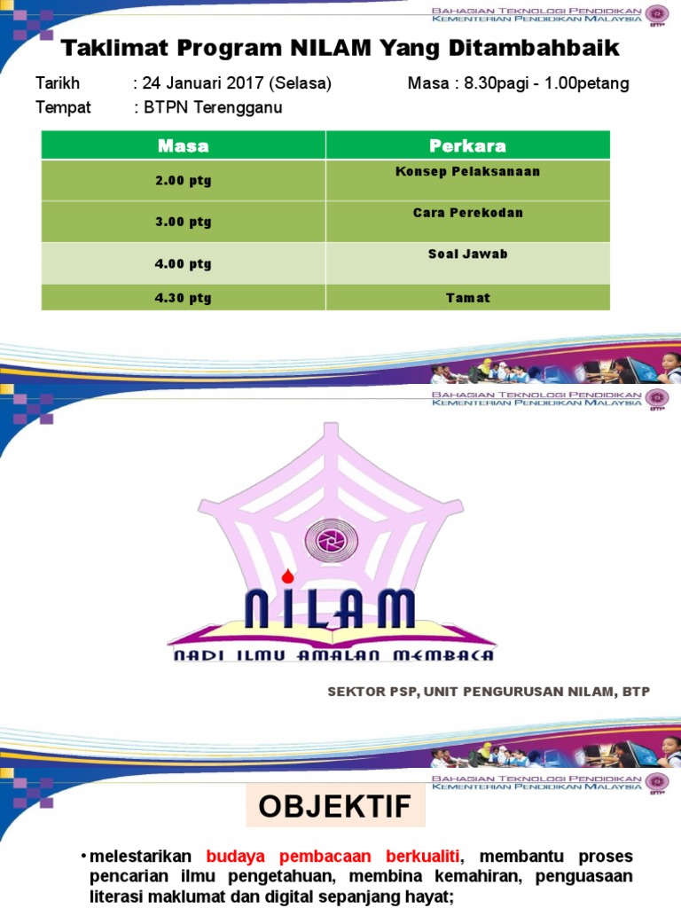 POWER POINT Taklimat Program NILAM Yang Ditambahbaik-EDIT 3 | PDF ...