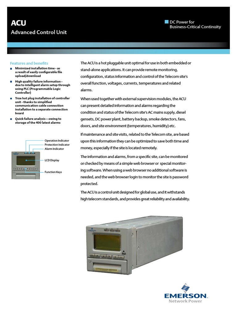Controller ACU M800D | PDF | Power Supply | Programmable Logic Controller