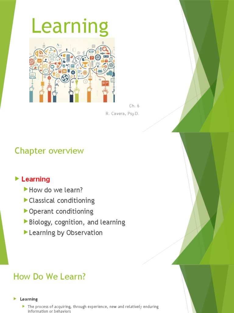 Learning CH 6 | PDF | Classical Conditioning | Reinforcement