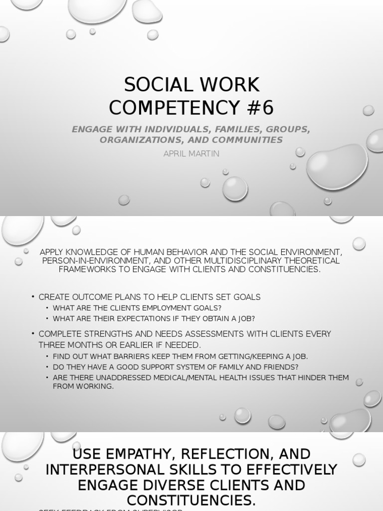 SW Competency 6 | PDF