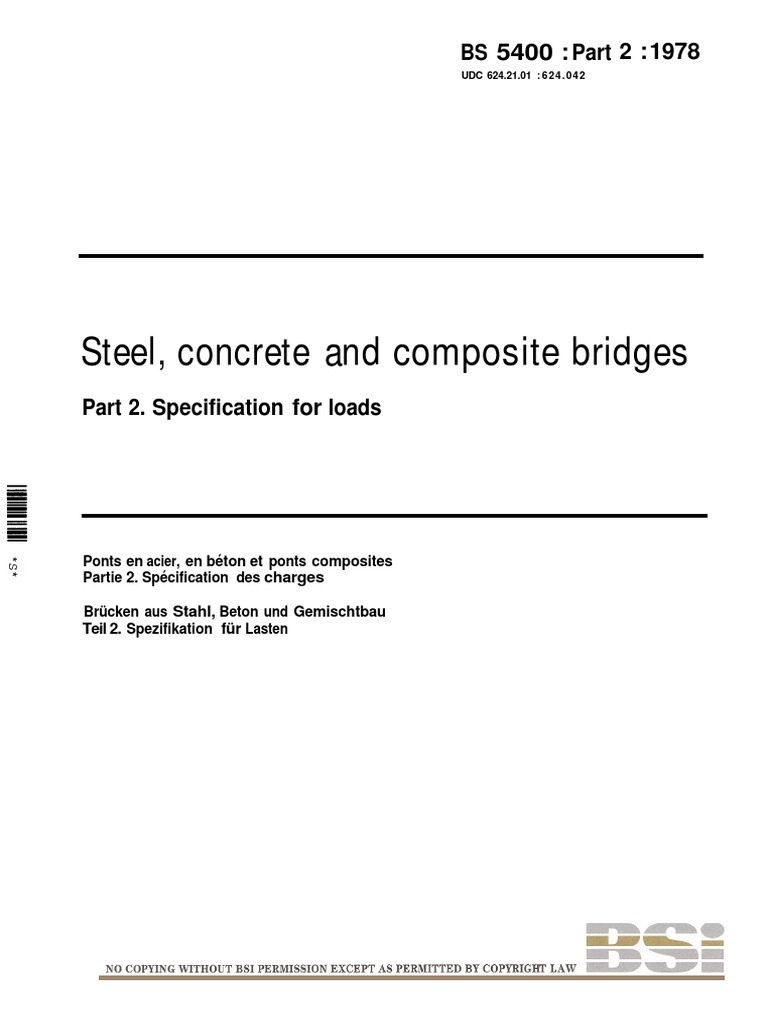 BS 5400-Part 2-78 | PDF | Structural Load | Lane