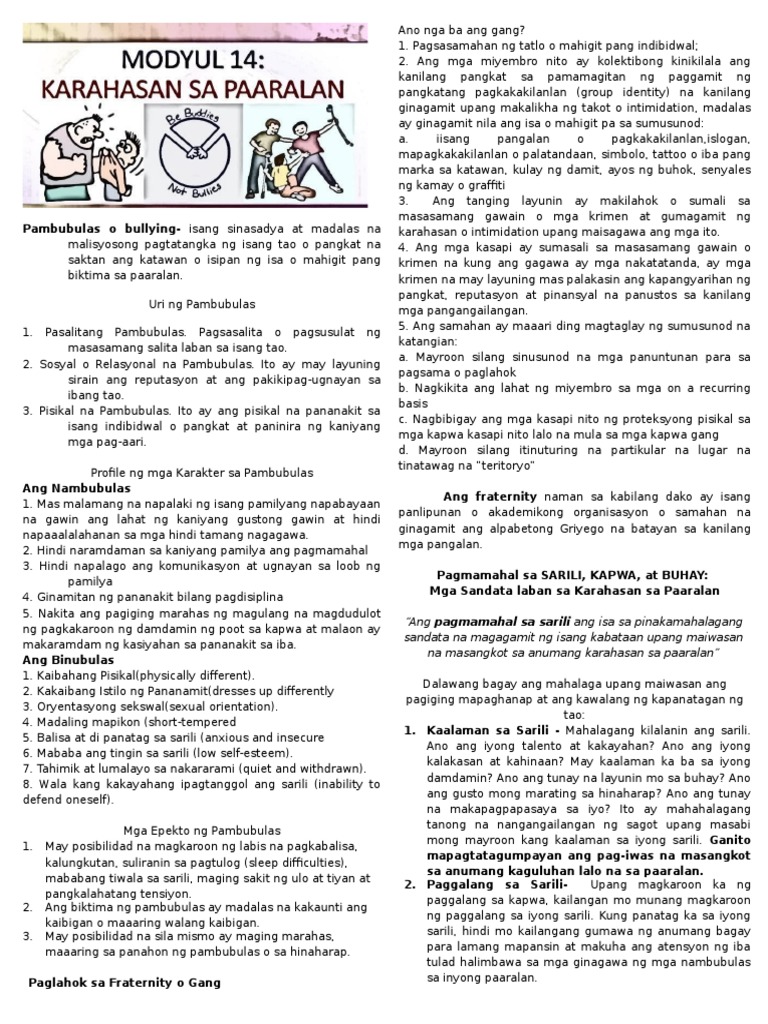 Module 14 Handouts | PDF