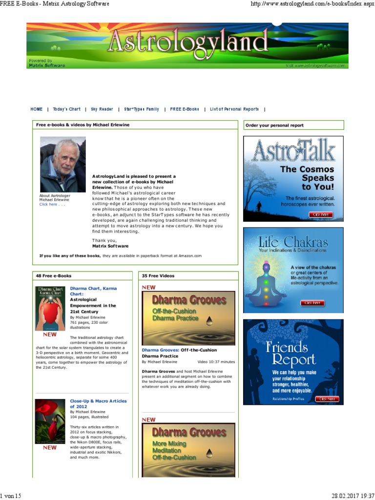 FREE E-Books - Matrix Astrology Software | Download Free PDF | Horoscope | Mahamudra