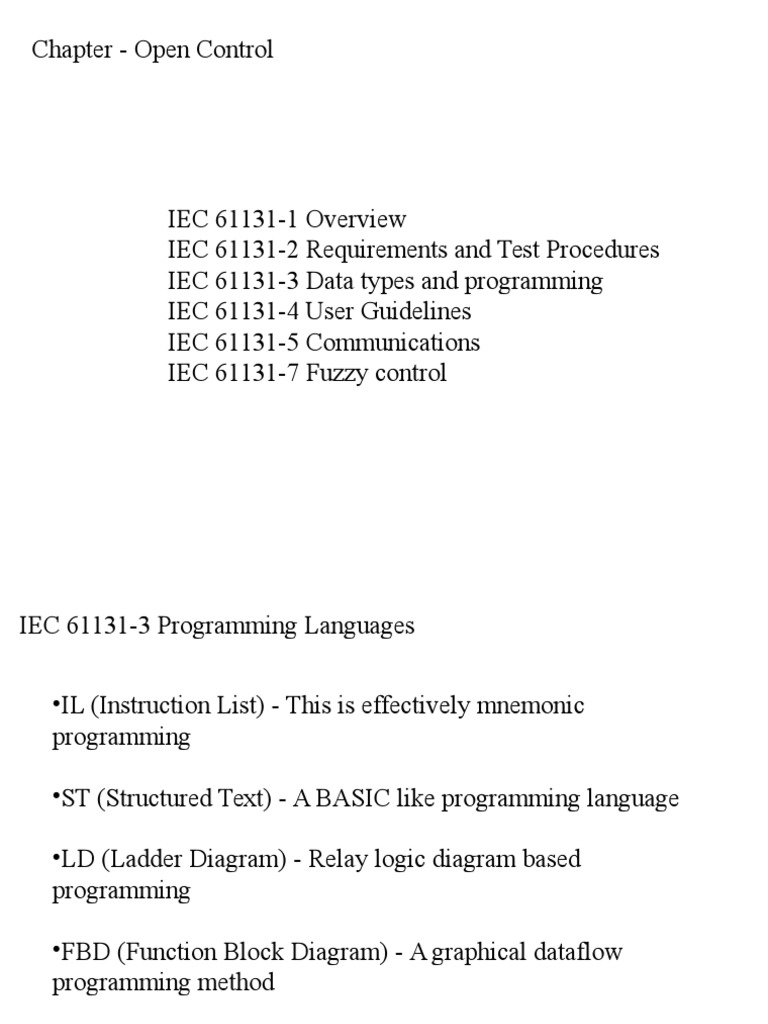 IEC 61131 Programming Guide | PDF