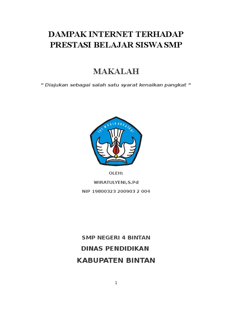 Dampak Internet pada Prestasi Siswa SMP | PDF | Ilmu Sosial