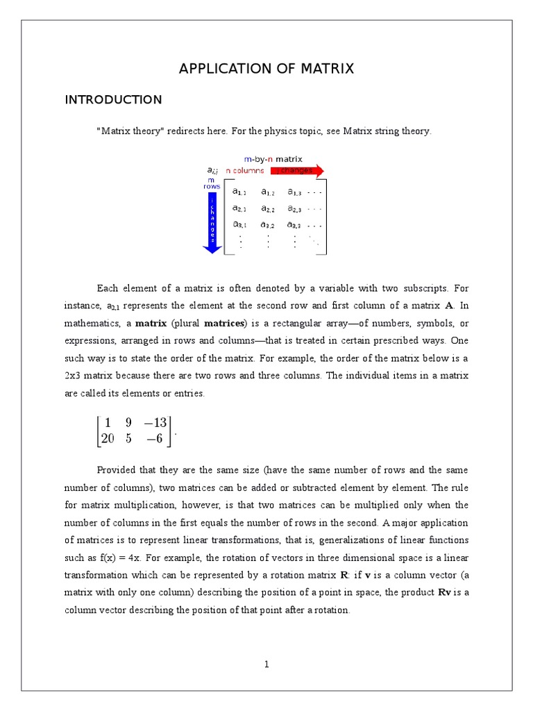 Matrix | PDF | Determinant | Matrix (Mathematics)