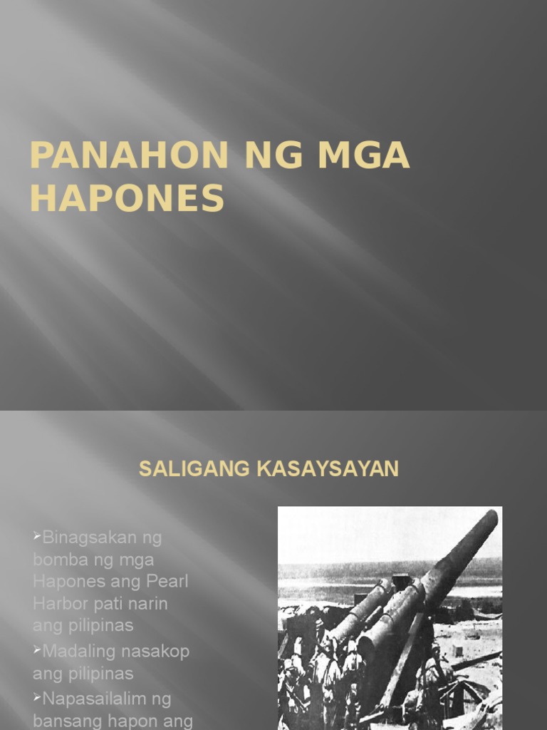 Panahon NG Mga Hapones | PDF