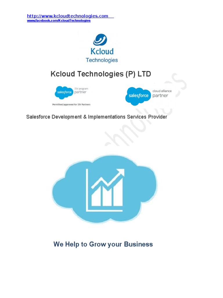 Kcloud Technologies - Salesforce ISV Partner | PDF | Salesforce.Com | Cloud Computing