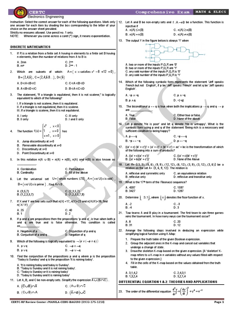 Comprehensive Exam Math P1 | PDF | Determinant | Matrix (Mathematics)