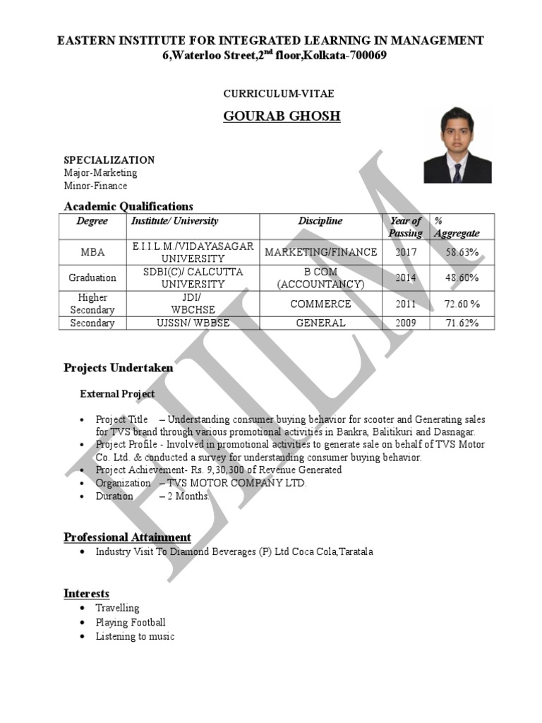 Gourab Ghosh: Eastern Institute For Integrated Learning in Management 6 ...