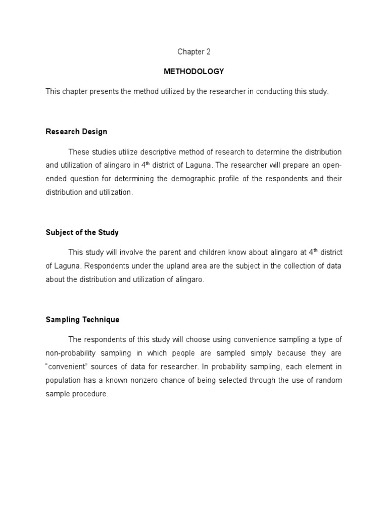 Chapter 2 Methodology | PDF