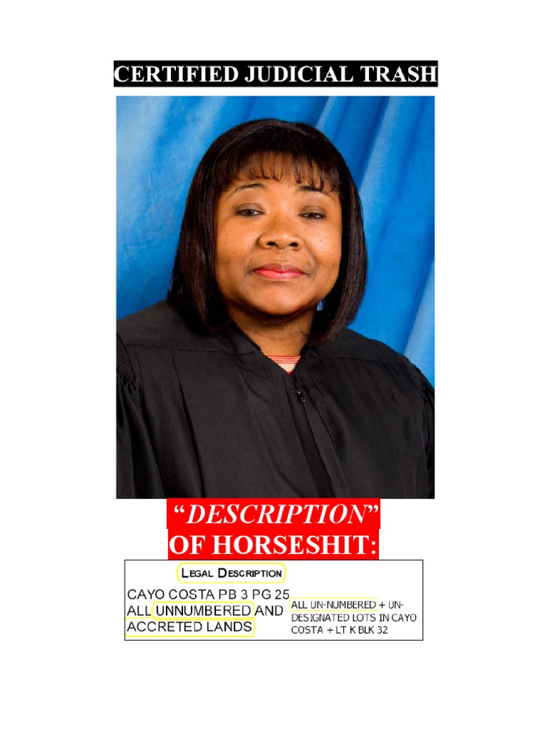 Certified Judicial Trash - Defendant Corrupt Judge Charlene E ...