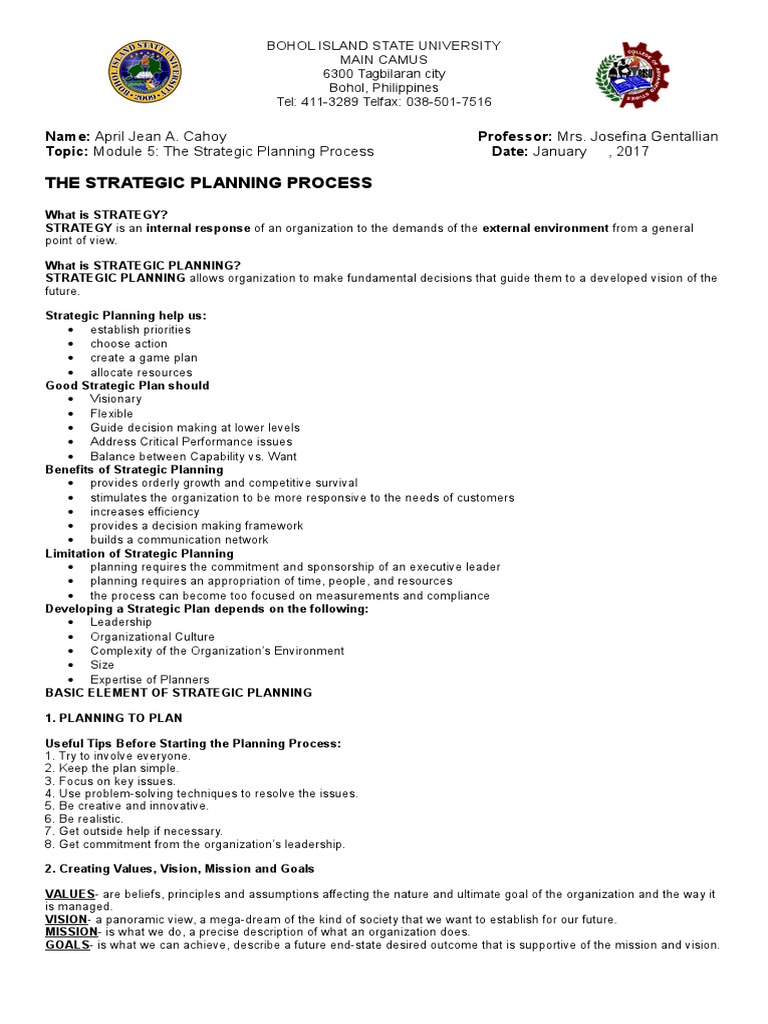 Handouts | Download Free PDF | Strategic Planning | Goal