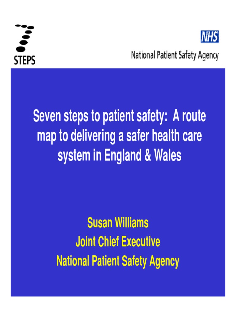 Patient Safety Guide for NHS Staff | PDF | Patient Safety | National ...