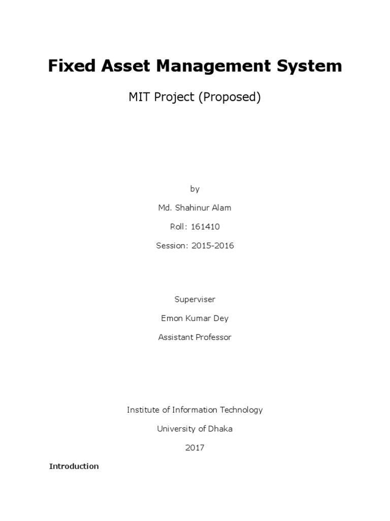 Software Project Proposal Template | PDF | Fixed Asset | Application ...