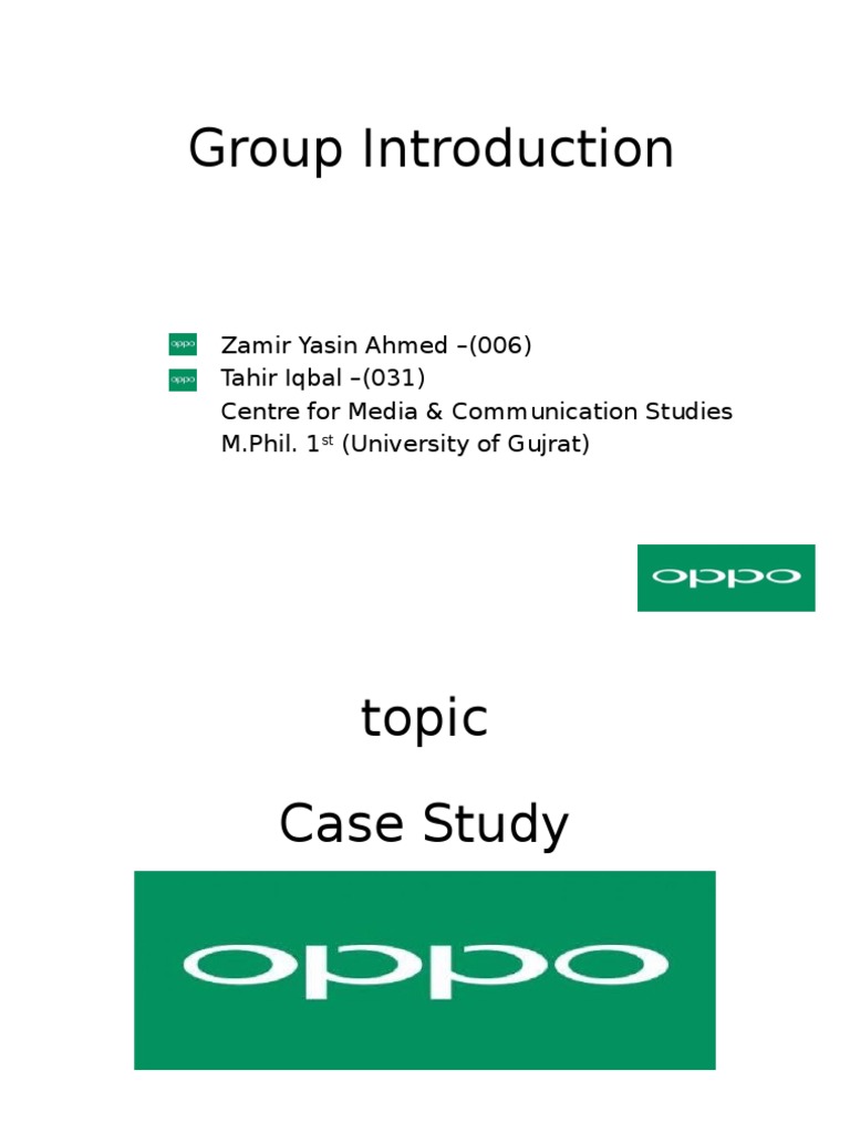 OPPO Case Study | PDF | Marketing | Consumers