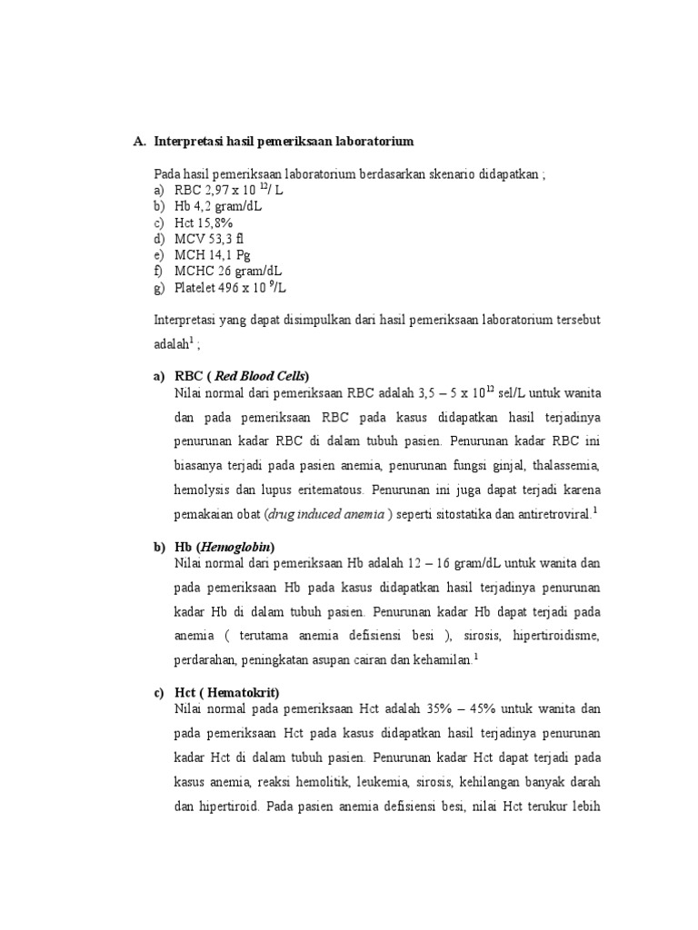 Interpretasi Hasil Pemeriksaan Laboratorium | PDF
