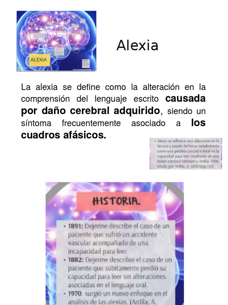 Alexia | PDF | Dislexia | Afasia