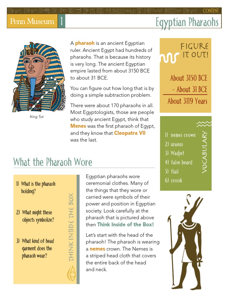 Overview of Egyptian Pharaohs and Symbols | PDF | Egyptian Pyramids | Mummy