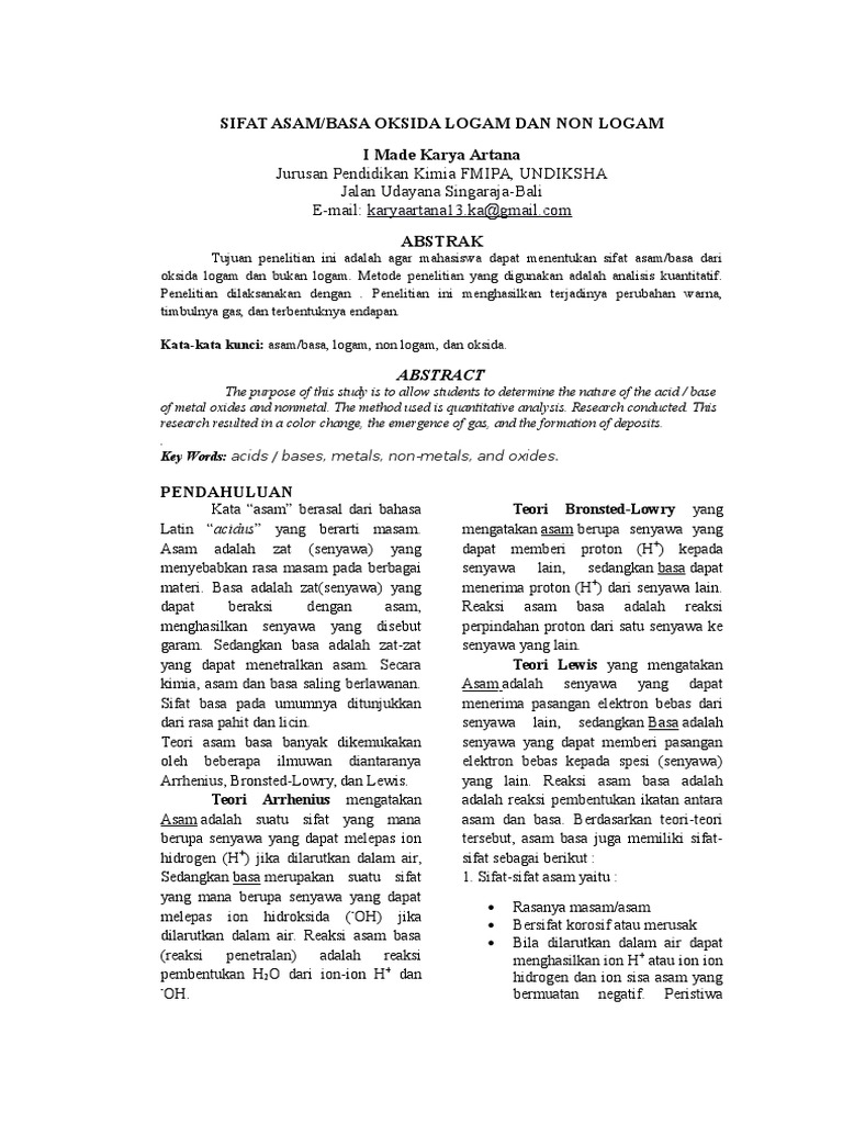 Artikel Oksida Logam | PDF