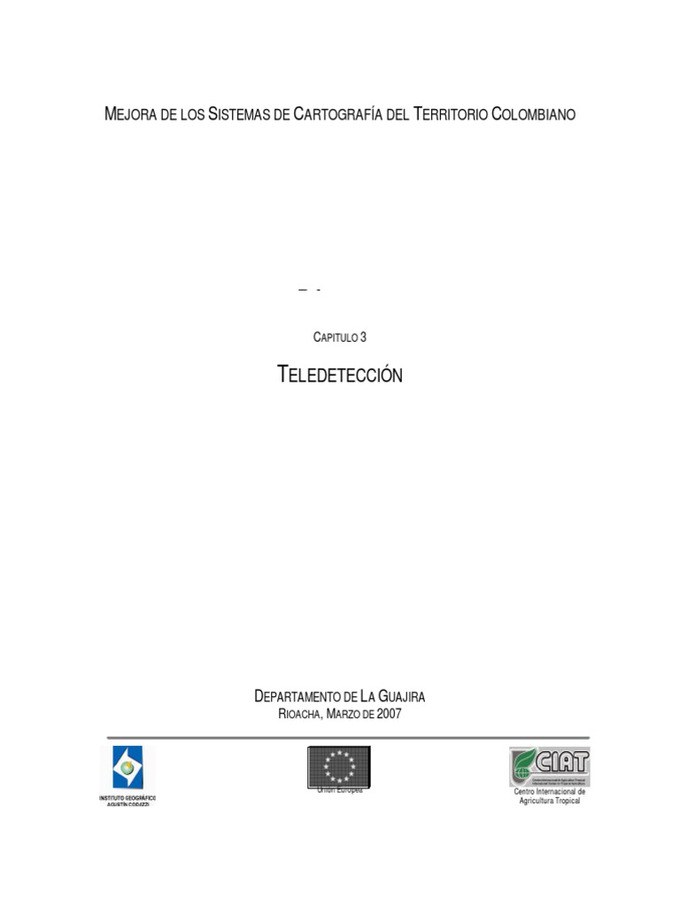 Teledetección: Fundamentos y Aplicaciones | PDF | Sensores remotos ...