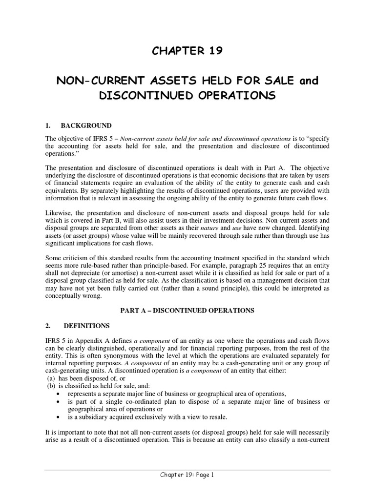 Discontinued Operations | PDF | International Financial Reporting ...