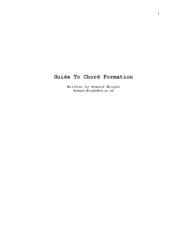 A Guide To Chord Formation PDF | PDF