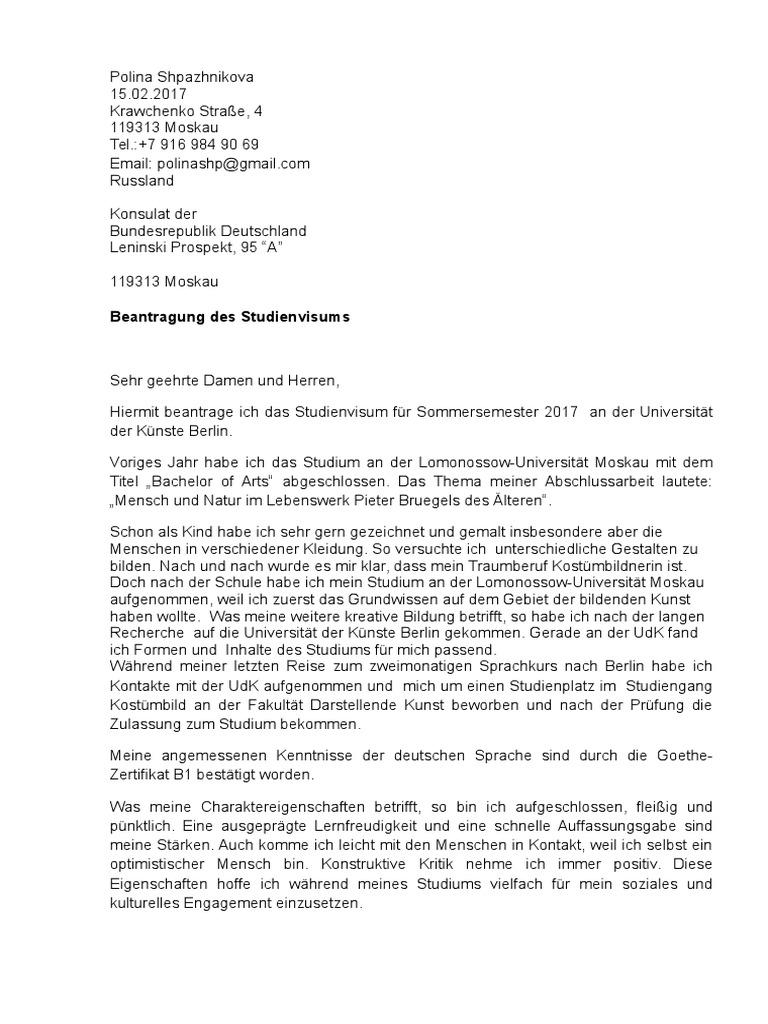 Motivationsschreiben 12 | PDF