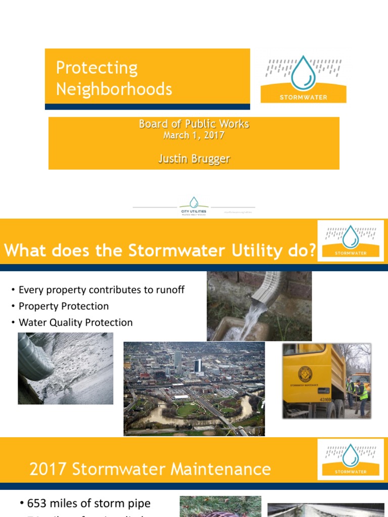 BOW Stormwater Presentation | PDF | Natural Resource Management ...