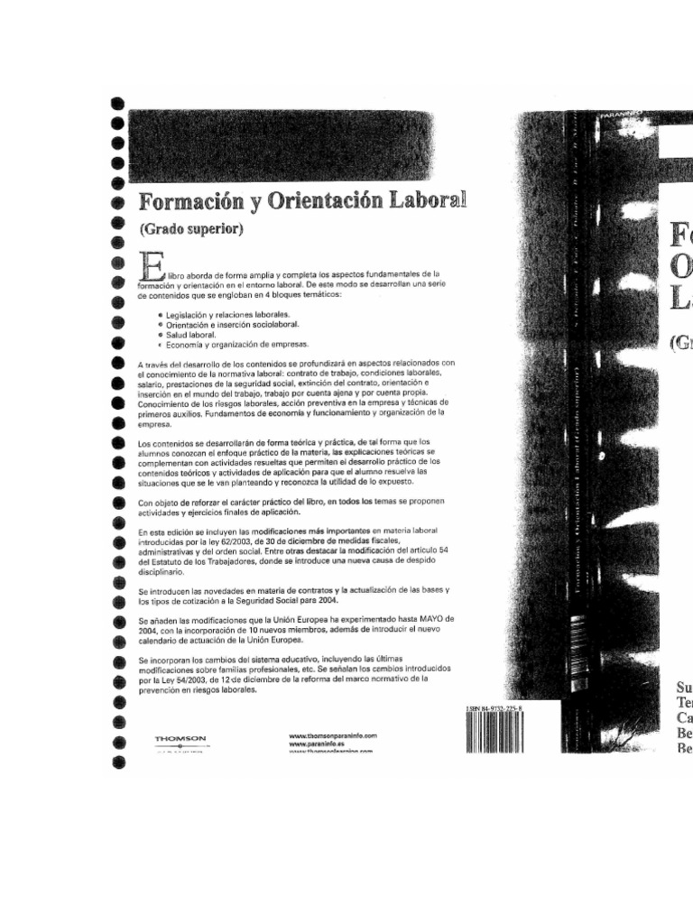 Formacion y Orientacion Laboral (FOL) (G.superior) | PDF