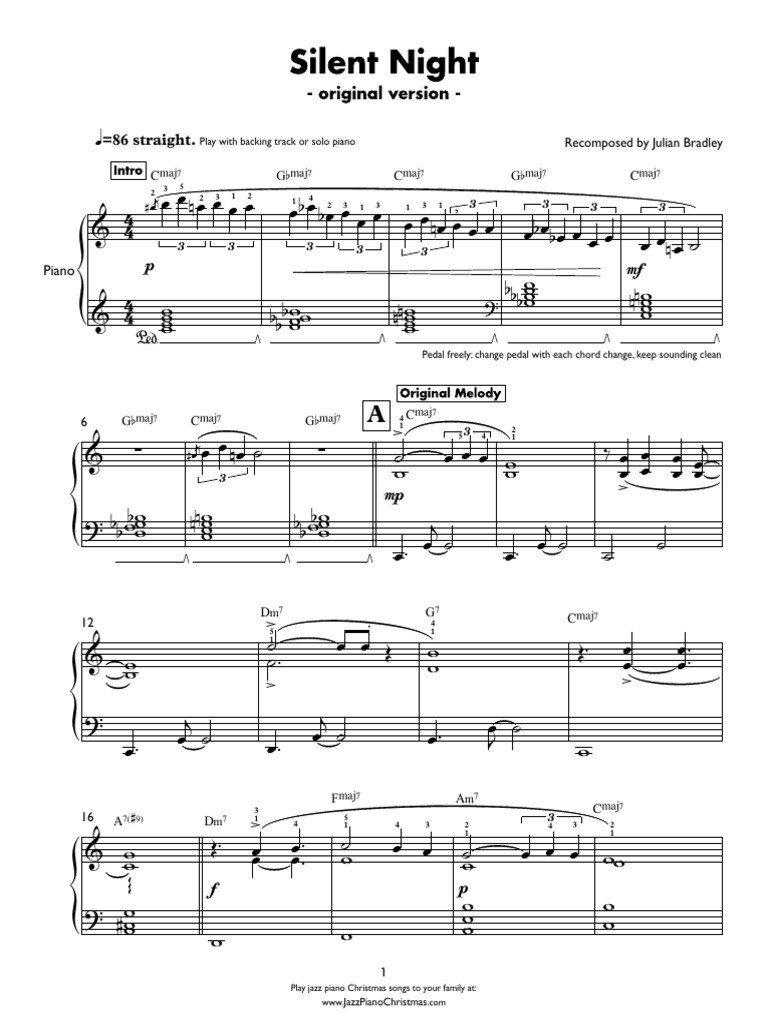 Silent Night Sheet Music PDF | PDF | Musical Compositions | Mass Media