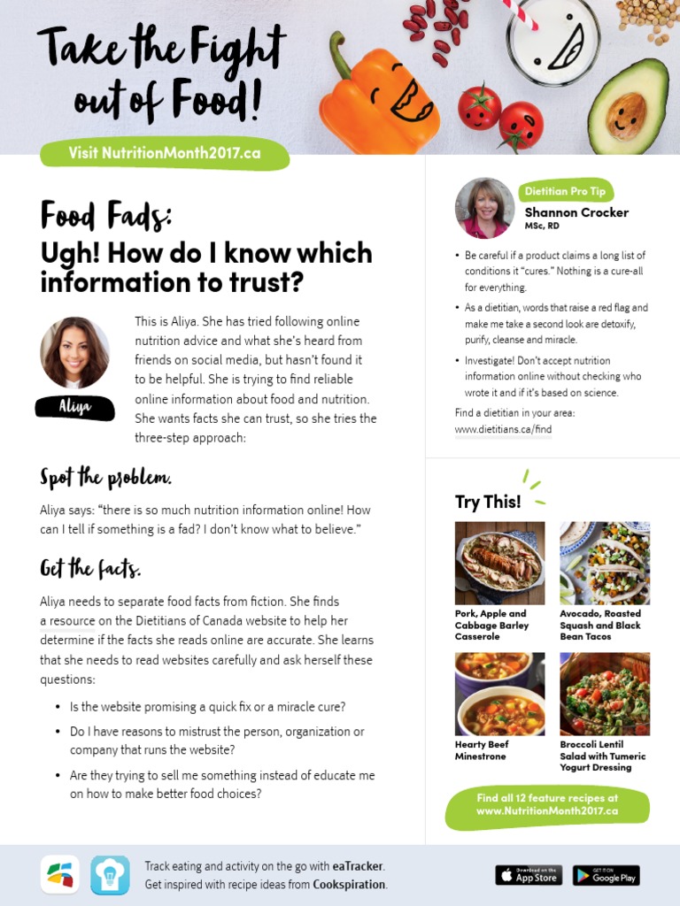 Nutrition Month Fact Sheets | PDF | Eating | Coeliac Disease