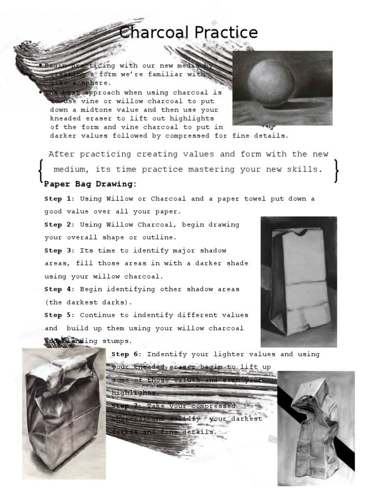 Charcoal Drawing Techniques Guide | PDF | Art Media | Conservation And ...