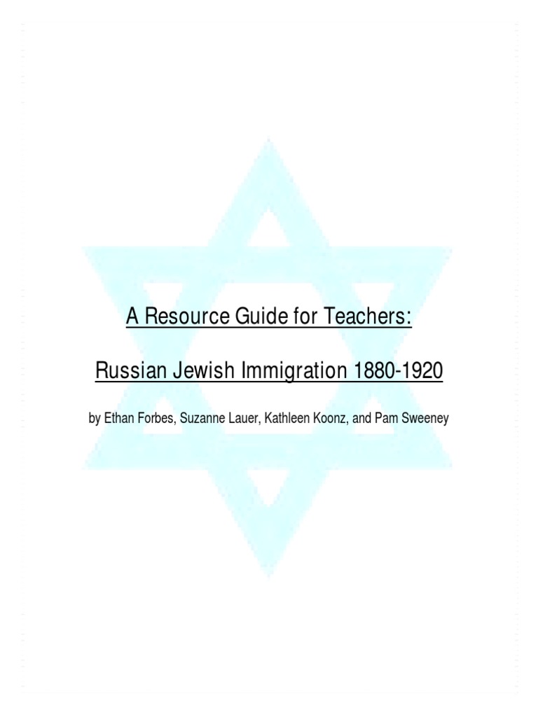 Russian Jewish Immigration 1880-1920 | PDF | History Of The Jews In ...