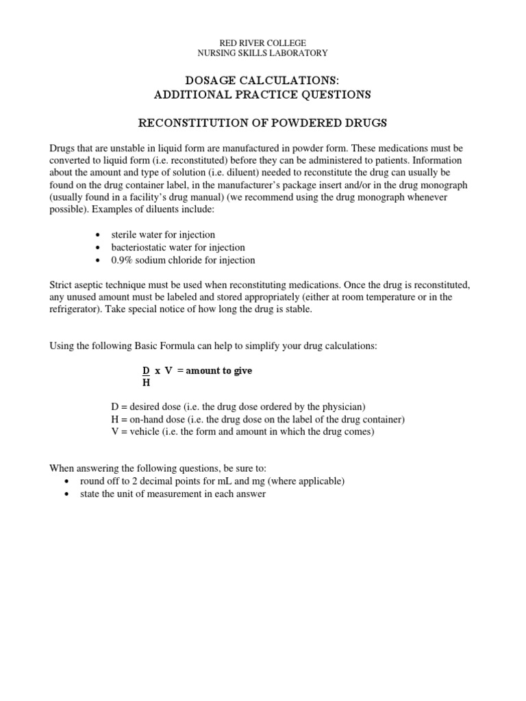 4-reconstitution-of-powdered-drugs1.pdf | Injection (Medicine ...