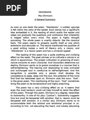 Filipino Desiderata Desiderata | PDF