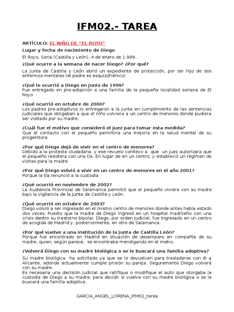 Ifm Tarea02 | PDF | Abuso infantil | Adopción