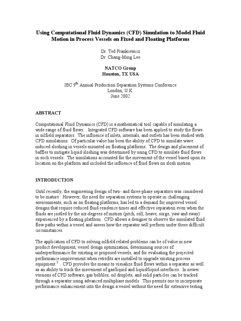 IBC CFD Paper PDF | PDF | Computational Fluid Dynamics | Simulation