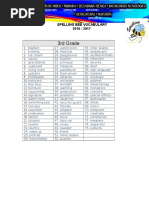 Grade 3 - Spelling Bee Word List | PDF