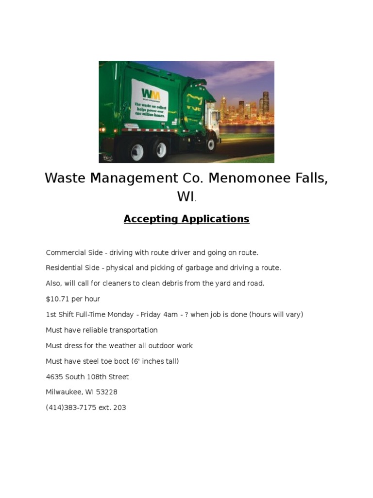 Waste Management Co | PDF | Business