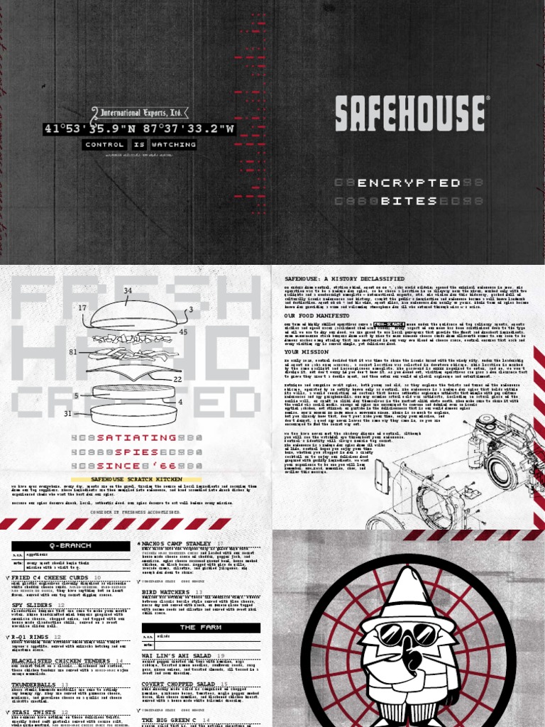 Safehouse Menu | PDF | Hamburgers | Coleslaw