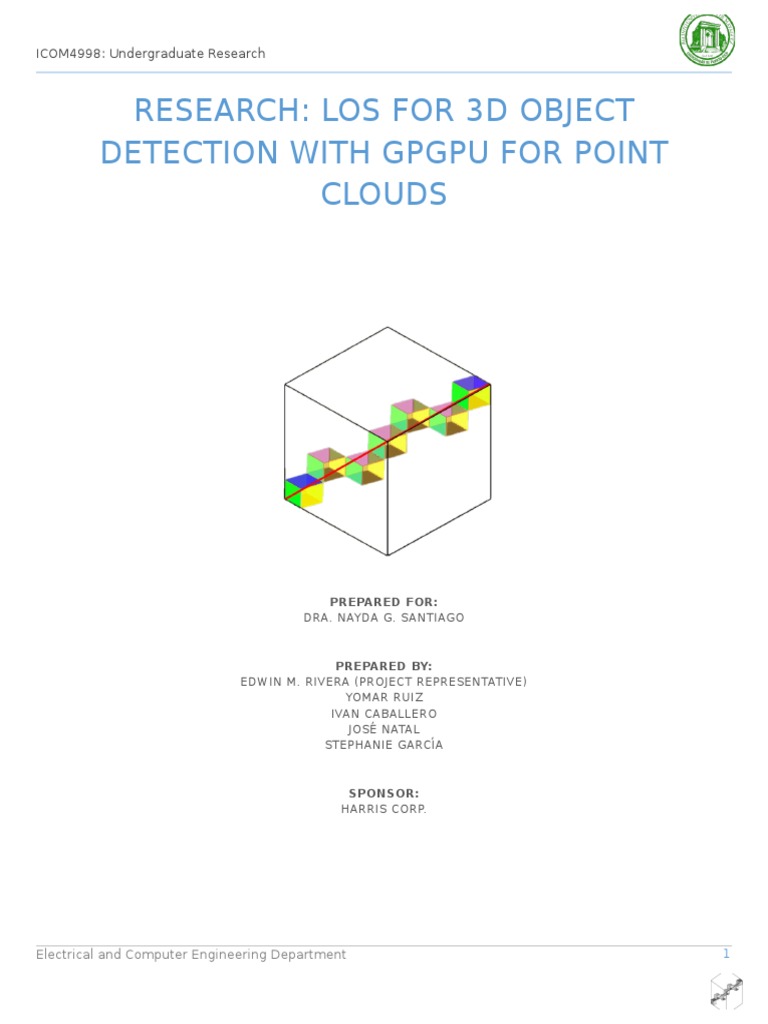 Research: Los For 3D Object Detection With Gpgpu For Point Clouds | PDF | Computational ...
