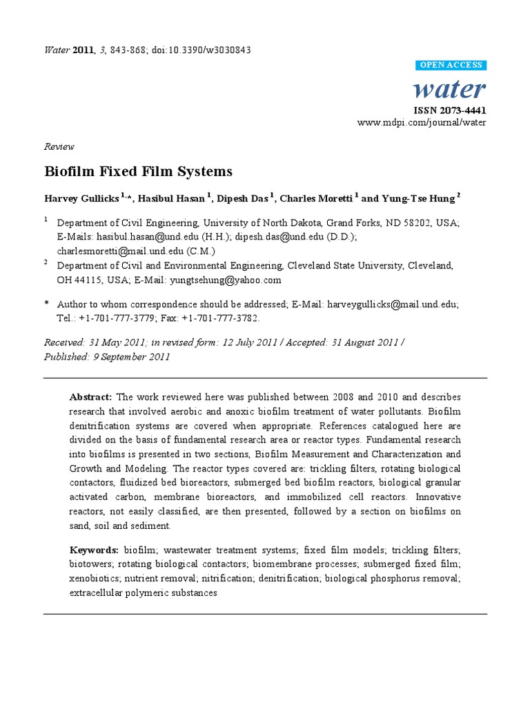 Biofilm Fixed Film Systems | PDF | Sewage Treatment | Bacteria