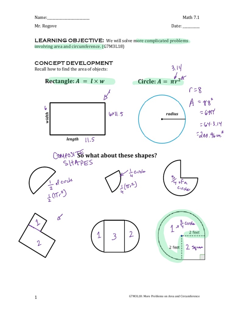 Area and Circumference Problems | PDF | Area | Circle